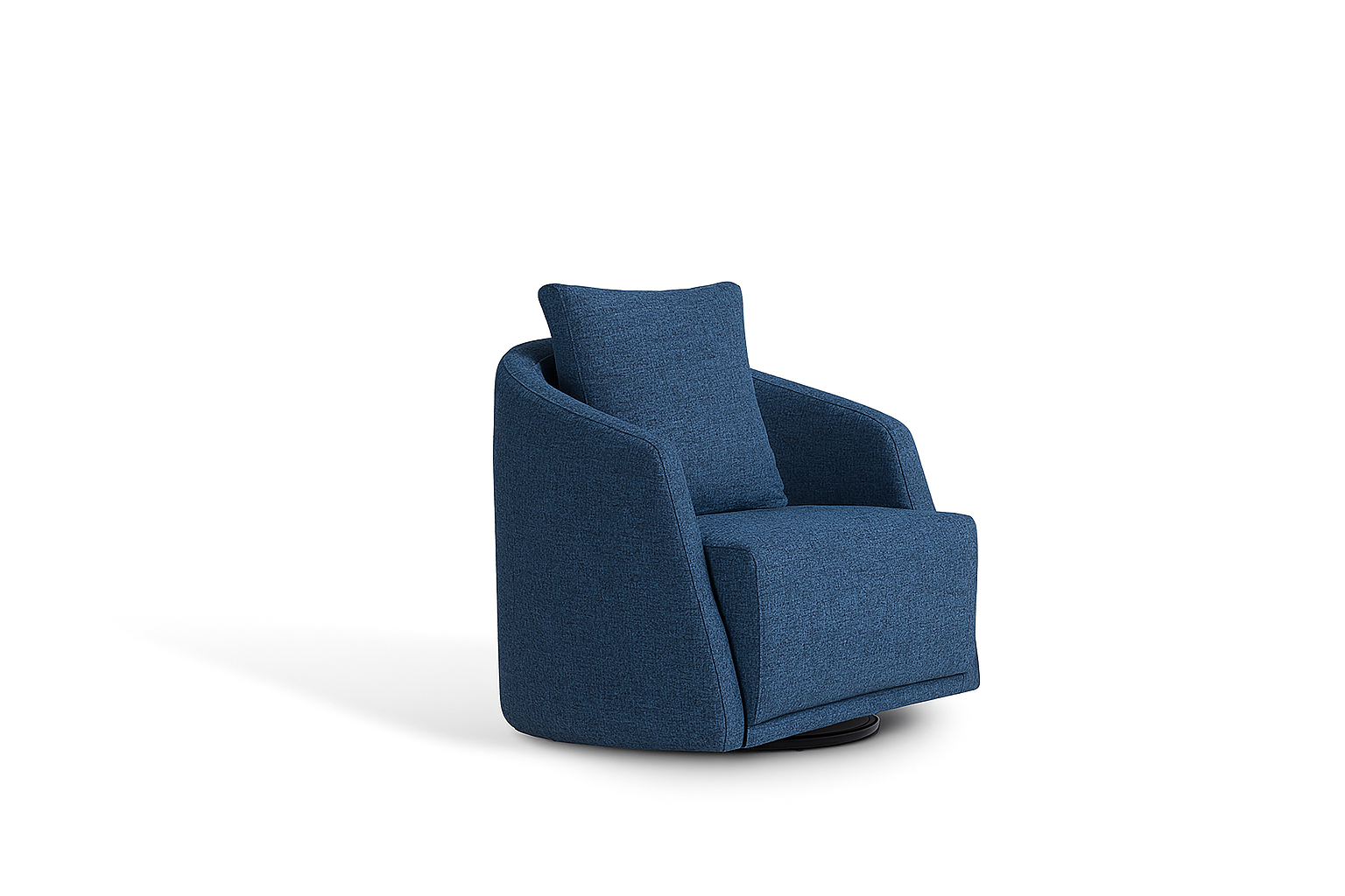 Poltrona Giratória Kamile Linho Azul