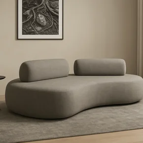 Sofá Fausto 240 cm Linho Cinza