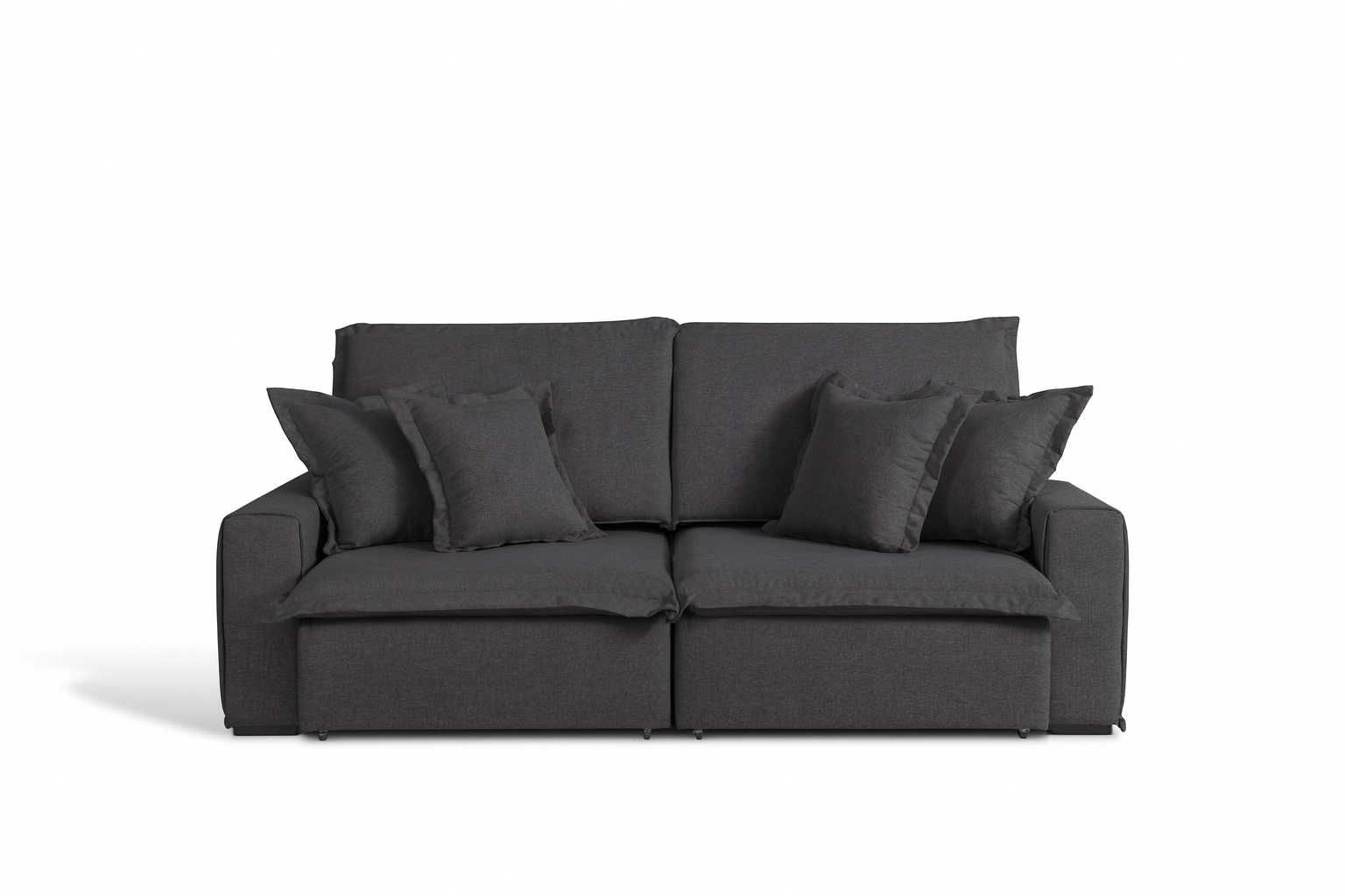 Sofá Retratil Lucca 210 cm Linho Cinza