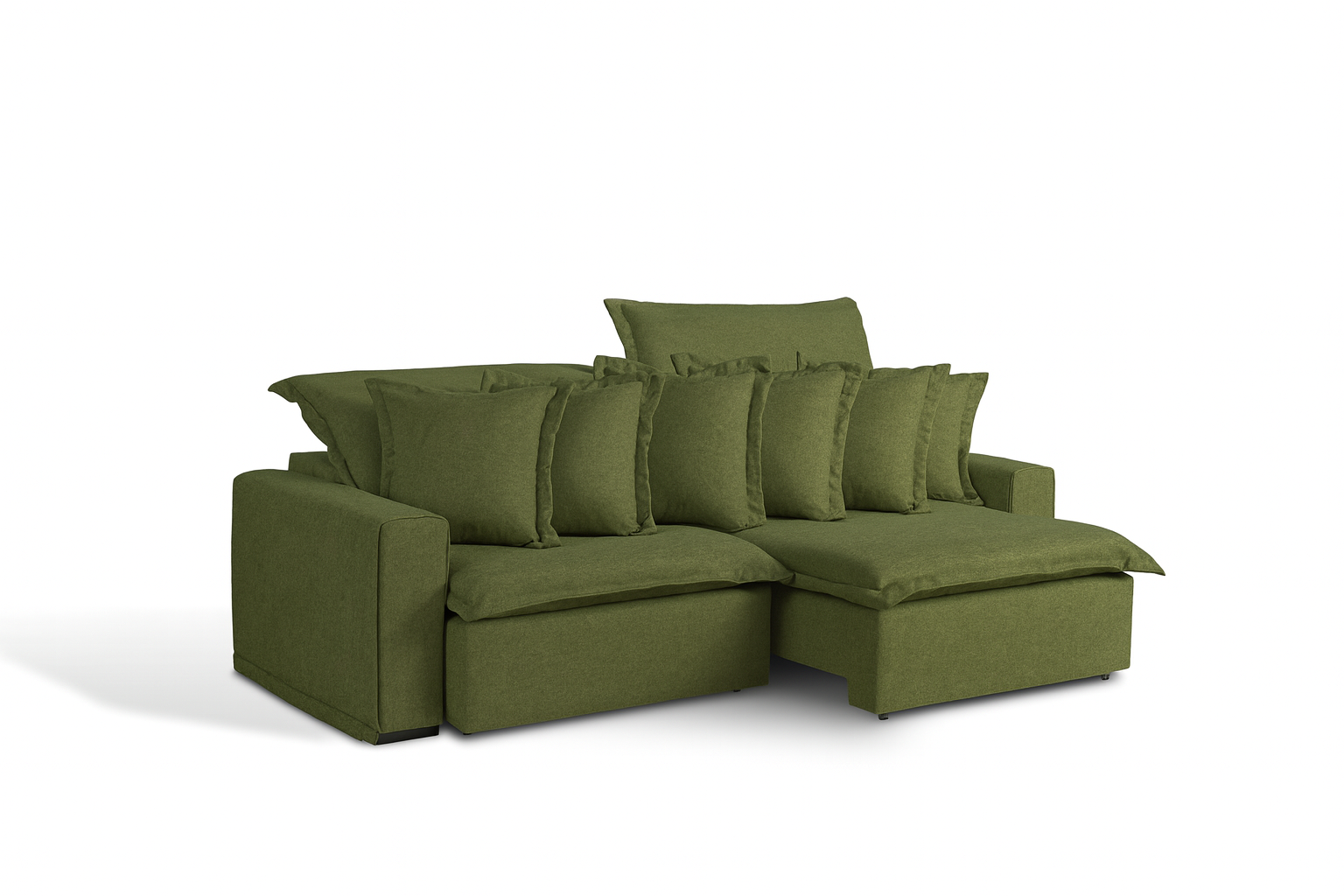 Sofá Retratil Lucca 270 cm Linho Verde