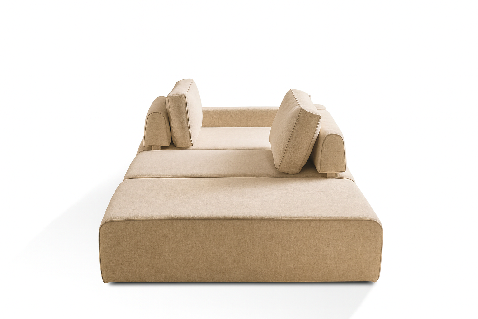 Sofá Ilha Carmin 350 cm linho Bege